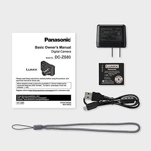 Panasonic LUMIX ZS80D 4K Digital Camera, 20.3MP 1/2.3-inch Sensor, 30X Leica DC Vario-Elmar Lens, F3.3-6.4 Aperture, WiFi, Hybrid O.I.S. Stabilization, 3-Inch LCD, DC-ZS80DS (Silver)