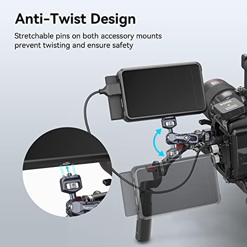 SmallRig Camera Magic Arm, Flexible Articulating Arm with 1/4β Screws, Field Monitor Mount with Dual Ballhead, Aluminum - 3873