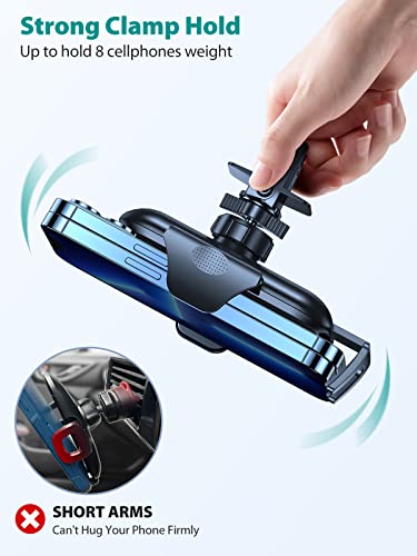 VICSEED Ultra Stable Car Phone Holder Mount, [Upgrade 100% Won't Fall & Break] 2 in 1 Air Vent Phone Mount for Car Easy Clamp Cell Phone Holder Car for iPhone 14 13 12 Pro Max Plus Mini All Phones