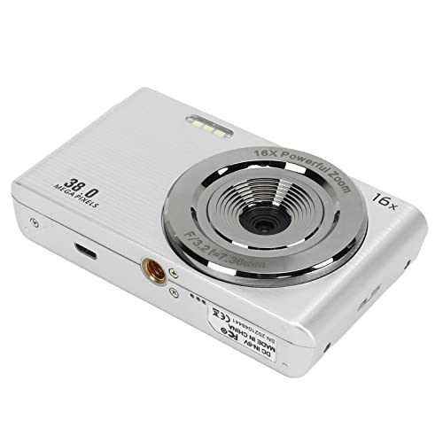 Digital Camera, 1080P 38MP Kids Digital Camera with 16X Digital Zoom, 2.4 Inch Screen, Portable Point and Shoot Camera for Teens Students Boys Girls Beginners