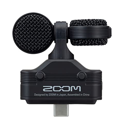 Zoom Am7 Stereo Microphone for Android, Mid-Side Stereo, Rotatable Capsule for Alignment with Camera, for Recording Audio for Music, Videos, Interviews, and More