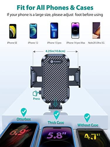 VICSEED Ultra Stable Car Phone Holder Mount, [Upgrade 100% Won't Fall & Break] 2 in 1 Air Vent Phone Mount for Car Easy Clamp Cell Phone Holder Car for iPhone 14 13 12 Pro Max Plus Mini All Phones
