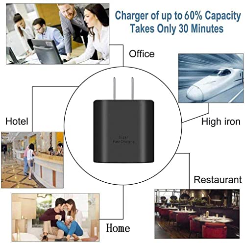 Samsung Super Fast Charger Type C 45W GaN Power USB C Charger PPS/PD Fast Charging Block & 6.6ft C Cable for Samsung Galaxy S23 Ultra/S23/S23+/S22/S22 Ultra/S22+/Note10/Note20/S20/S21/S10, S7/S8