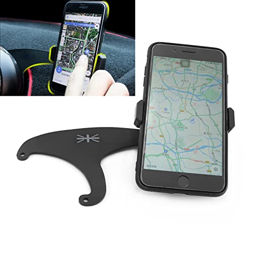 Heinmo for Cooper F54 F55 F56 Smartphone Cell Phone Cup Mount Holder with Cradle Rotatable Clip(for 3.5-5.5 Inch Phone) (Gray Rice)