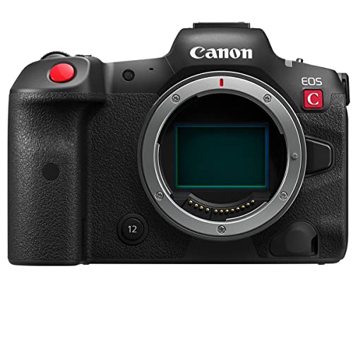 Canon EOS R5 C Mirrorless Digital Cinema Camera Body, Bundle with FotoPro X-Go Max Carbon Fiber Tripod/Monopod, Fluid Video Head, Bag, Screen Protector, Cleaning Kit