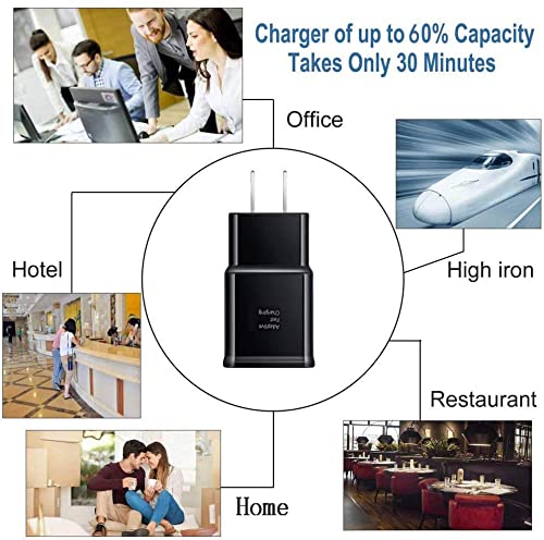 Samsung Adaptive Fast Charging Adapter Quick Charge Charging Block Wall Charger Plug Compatible Samsung Galaxy S22/S22 Ultra/S21/S20/S10/S9/S8/S7/S6 Edge/Note 10 9 8/LG(4-Pack)