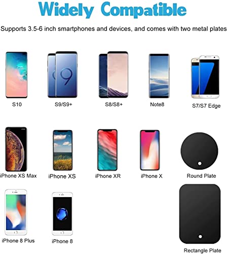 Air Vent Phone Holder, Magnetic Car Mount Phone Holder Cradle for iPhone 13/13 Pro/13 Pro Max/13 Mni/12/Mini/Pro Max/11/11 Pro/XR/ X/8 Galaxy S10/S9/S8/S7/S6/S5, LG and More