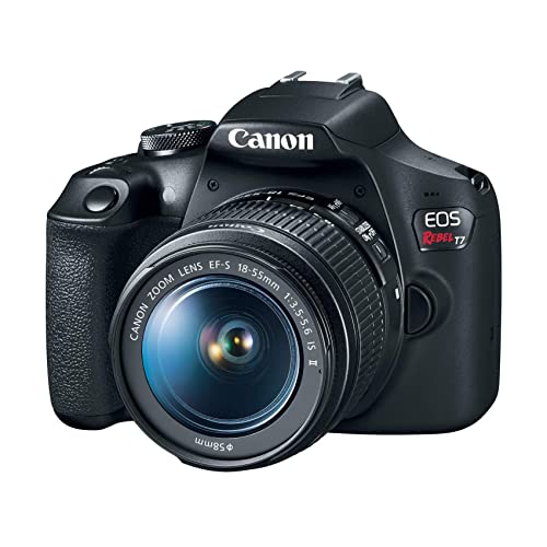 Canon EOS Rebel T7 DSLR Camera w/EF-S 18-55mm F/3.5-5.6 Zoom Lens + 32GB Memory + Case + Tripod + Filters + Accessory Bundle