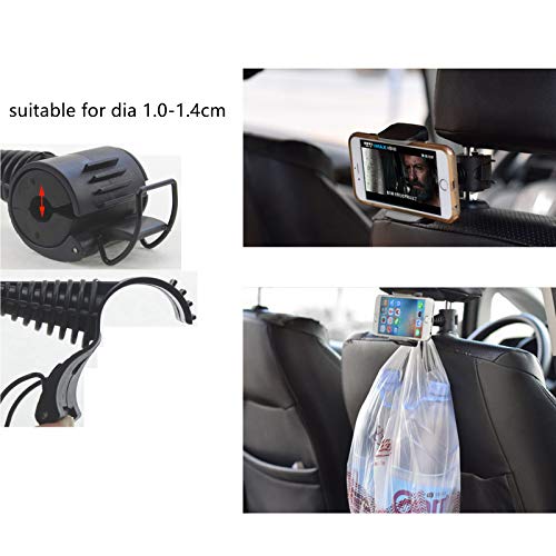 nyatek Headrest Phone Holder, Universal Car Back Seat Headrest Phone Mount Holder Stand Bracket for iPhone X XR 7 6