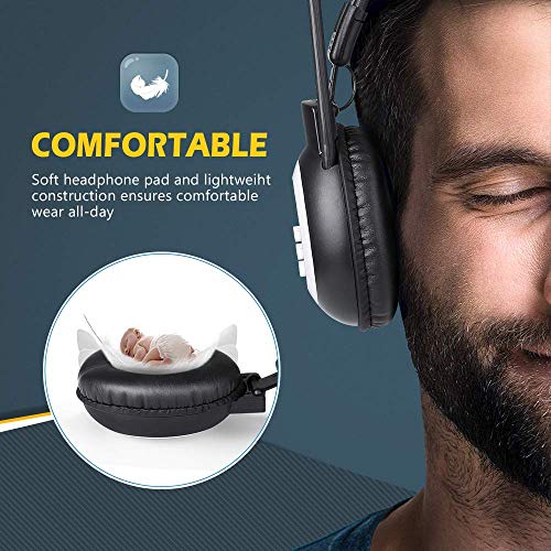 Zeadio Walkman Headphone Radio, FM Stereo Headset Radio Receiver