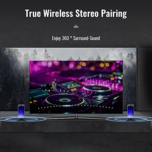 ELEHOT Direct Bluetooth Speakers Portable Wireless Speaker with True Wireless Stereo and Dual Pairing Stereo Loud Volume Color Change Mode (Blue)