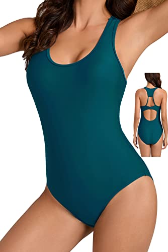Danga bay Athletic One Piece Swimsuit Women Black Bathing Suits Teens Modest Swimwear Girls Sport Chlorine Resistant Adjustable