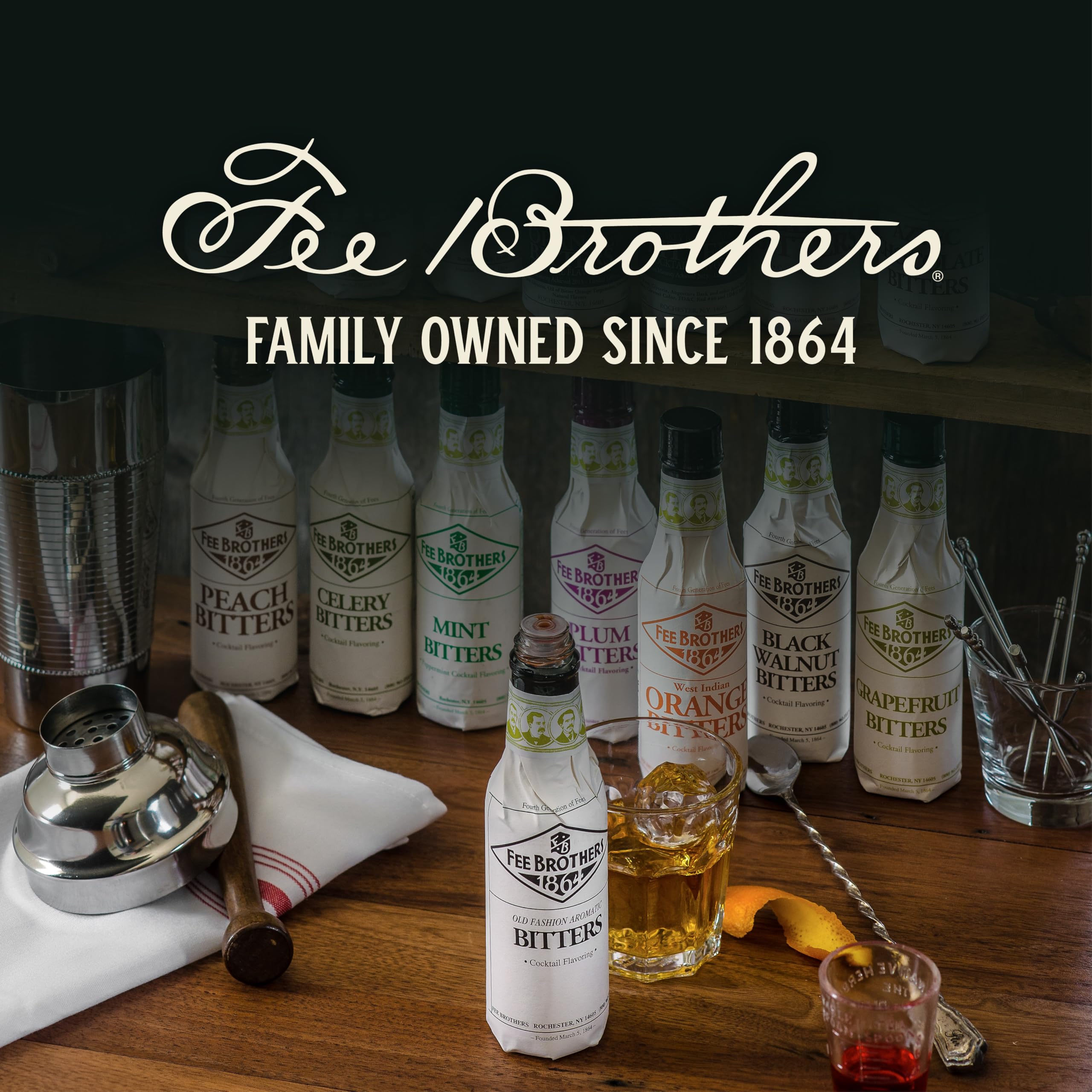 Fee Brothers Celery Cocktail Bitters - Aromatic Cocktail Mixer & Concentrated Flavoring, Gluten Free, Vegan-Friendly, 5 fl oz