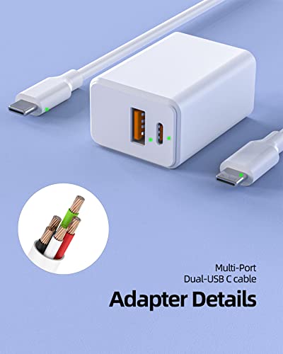 30W Fast Charger for Google Pixel 7 7 Pro,6 6a 6 Pro 5G 2022 2021 Phone Charging Wall Block and 6Ft Cable Power Cord Supply Adapter