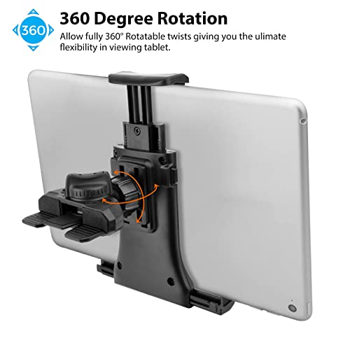 Lopnord Car Phone Tablet Mount CD Slot Holder Compatible with Samsung Galaxy Z Fold 4 3/S23 S22 Ultra/S21/iPad Mini 6/Google Pixel 7 6, Tablet Holder for Car for iPhone 14 13 Pro Max 7-11 inch Tablet