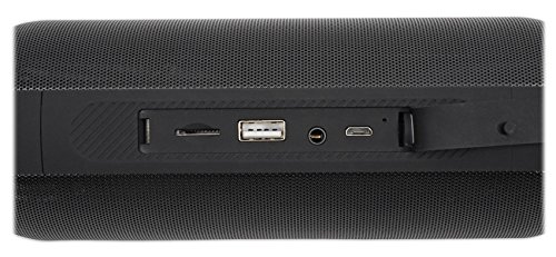 Rockville RPB25 40 Watt Portable/Outdoor Bluetooth Speaker w/USB+SD+Aux In+FM, Black, Small