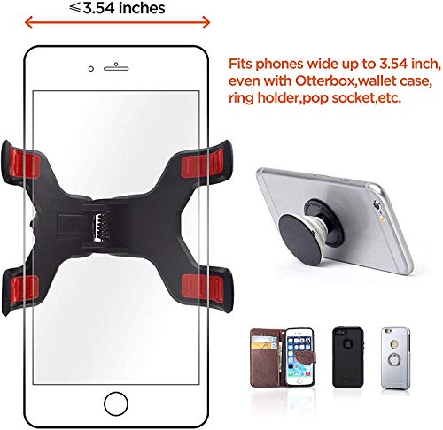 IPOW Upgraded Truck Phone Mount Holder Universal 11 Inches Long Arm Windshield Dashboard Car Mount Cradle with Adjustable X Clamp&Ultra Dashboard Base for Smartphones
