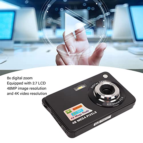 Digital Camera for Kids Teens Boys Girls Adults, 48MP 8X Zoom Digital Camera, Anti Shake Pocket Compact Portable Mini Rechargeable Camera, Gifts for Students Teens