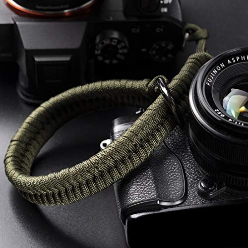 Qiang Ni Camera Wrist Strap: Green Paracord Camera Hand Strap for Dslr or Mirrorless Cameras - Camera Wrist for Photographers Quick Release