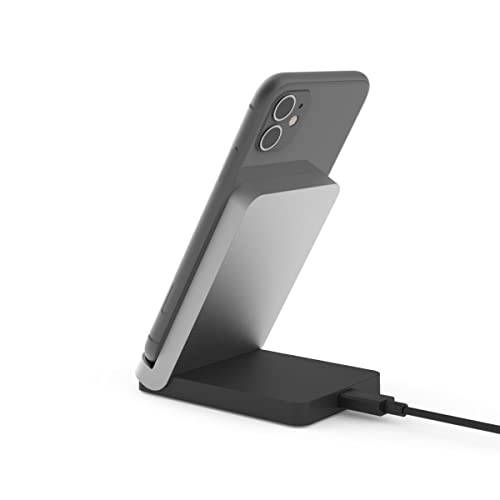 PureGear 10W Fast Wireless Charging Pad with Kickstand, Qi-Certified Wireless Charging Stand for iPhone 11, 11 Pro, 11 Pro Max, SE,Xs Max, XR,XS, Galaxy S22, S21,S20,S10,S9 & More Qi Enable Devices