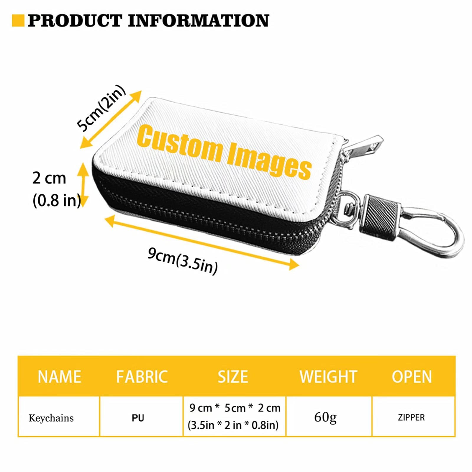 Advocator Red Rose Women Car Key Holder Keychain Case Zipper for Most Sizes of Keys Key Protector Smart Key Chain PU Leather Carry Easily