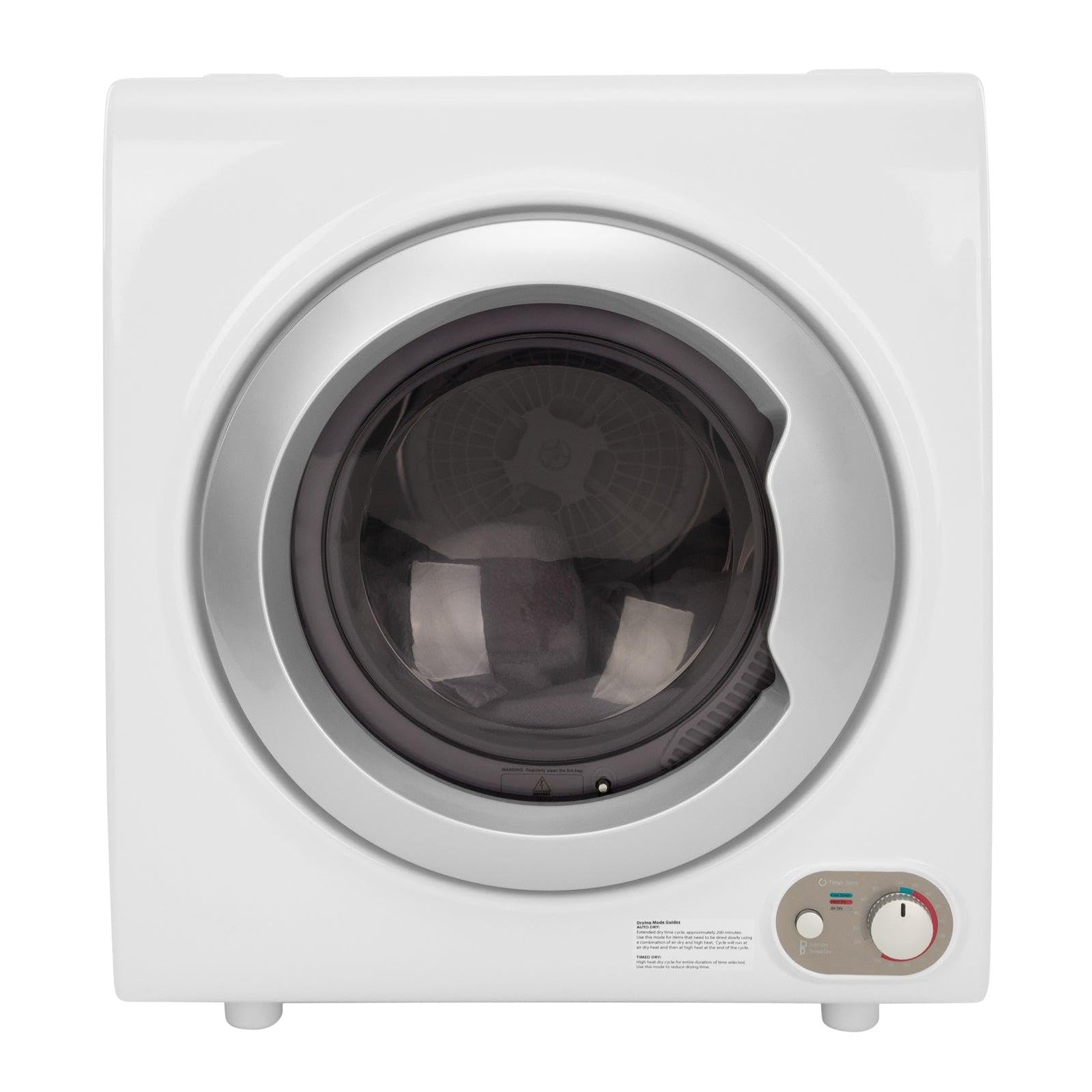 Avanti Portable Dryer Front Loading for Laundry, Compact Size, 9 lb. Clothes Capacity, Multiple Drying Settings with Anti-Wrinkle, 2.6-Cu.Ft, White