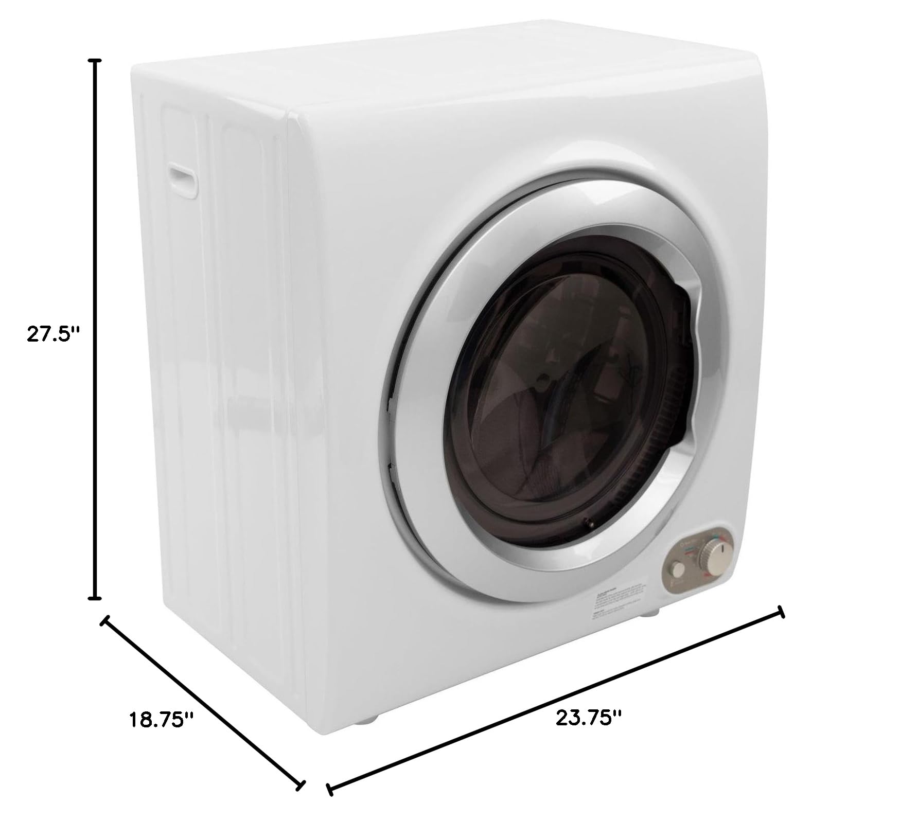 Avanti Portable Dryer Front Loading for Laundry, Compact Size, 9 lb. Clothes Capacity, Multiple Drying Settings with Anti-Wrinkle, 2.6-Cu.Ft, White