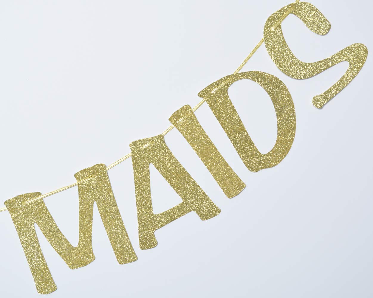 Meet the Maids Banner Sign Garland for Bridal Shower Party Decor Team Bride Bachelorette Photo Prop Backdrop (Gold)