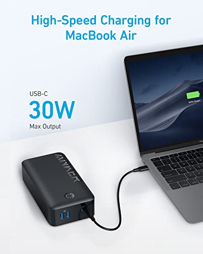 Anker Portable Charger, 347 Power Bank (PowerCore 40K), 40,000mAh 30W Battery Pack with USB-C High-Speed Charging, for MacBook, iPhone, Samsung Galaxy, iPad, and More