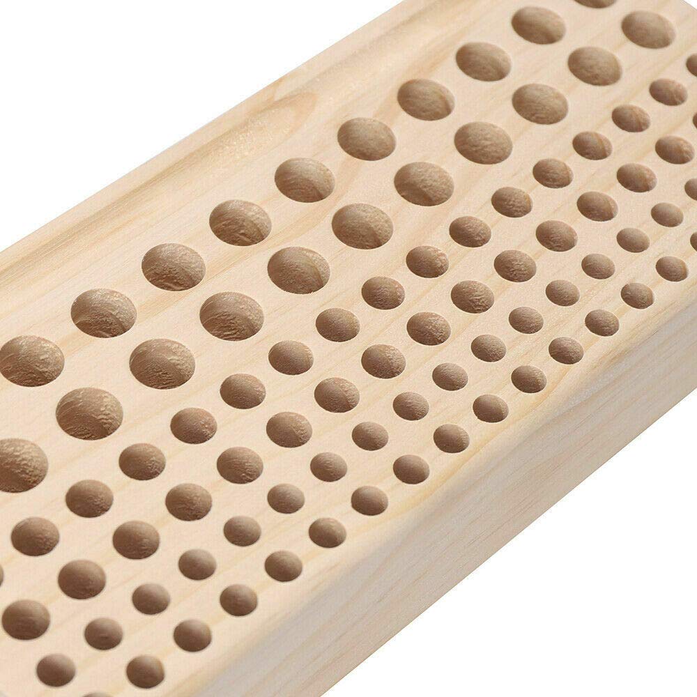 Leather Craft Working Tool Holder Rack, 98 Holes Leather Crafting Tool Wooden Holder Storage Box Rack Organizer