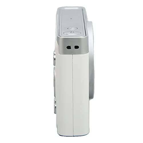 Mini Digital Camera, LED Fill Light 2.88in IPS HD Screen 4K Digital Camera 16X Zoom with Hand Strap for Shooting White
