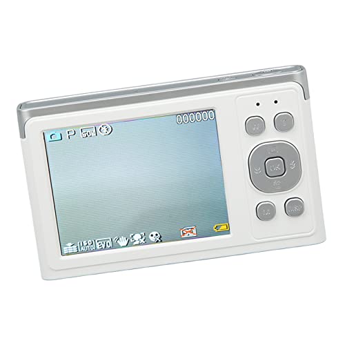 Mini Digital Camera, LED Fill Light 2.88in IPS HD Screen 4K Digital Camera 16X Zoom with Hand Strap for Shooting White