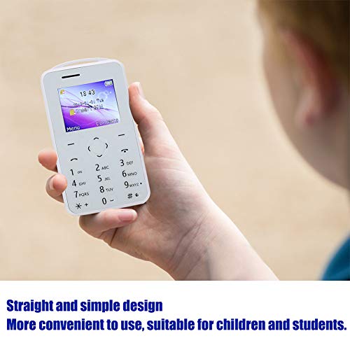 CHICIRIS Mobile Phone, Rear Camera 0.3mp A5 Straight Mini Card Mini Phone, Support Multi-languauge 3.5mm Round Hole Single Card Slot for Child Adult Old Man Students