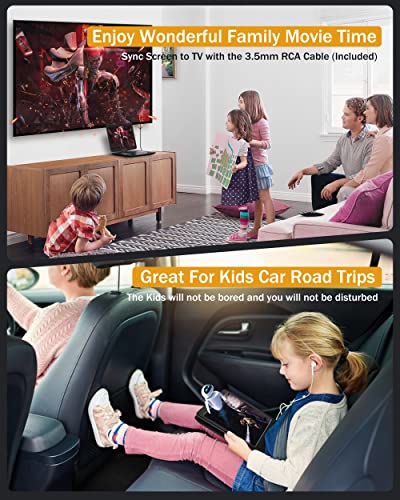 WONNIE 17.9’’ Large Portable DVD/CD Player with 6 Hrs 5000mAH Rechargeable Battery, 15.4‘’ Swivel Screen,1366x768 HD LCD TFT, Regions Free, Support USB/SD Card/ Sync TV , High Volume Speaker