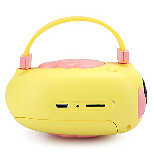 KOSDFOGE A100 12MP Mini Cute Digital Video Camera DV Toy with 2.0in Screen for Children Kids(Yellow)