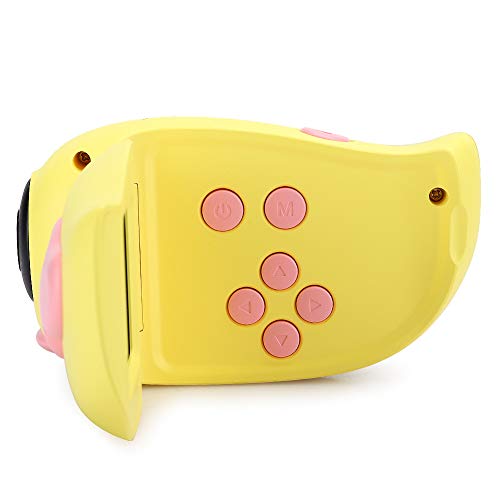 KOSDFOGE A100 12MP Mini Cute Digital Video Camera DV Toy with 2.0in Screen for Children Kids(Yellow)