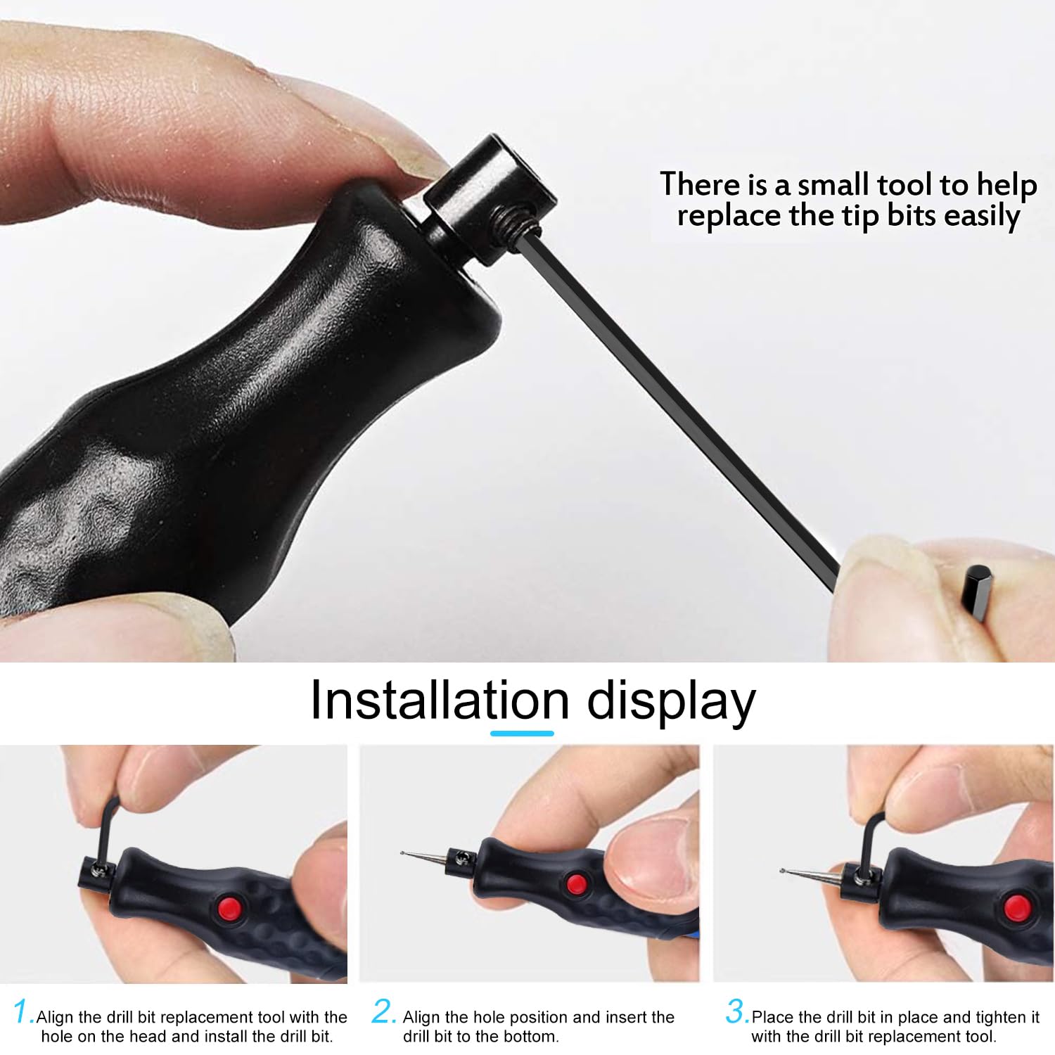 FOLAI Electric Engraving Engraver Pen Carve Tool for DIY Jewellery Jewelry Metal Glass - (Cordless Precision Engraver with Diamond Tip Bit)