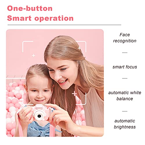 Kids Camera, Cartoon Anti-Drop Children's Gift High Definition Mini with Lanyard for Home