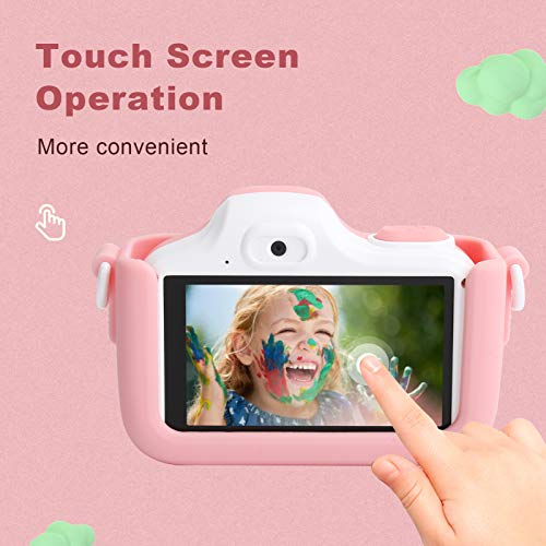Kids Camera, Cartoon Anti-Drop Children's Gift High Definition Mini with Lanyard for Home