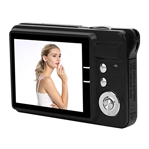 Vifemify 8X Zoom Card Digital Camera 5 MP 2.7in Display Maximum Support 32GB Memory Card Builtin Microphone Mini Digital Camera (Black)