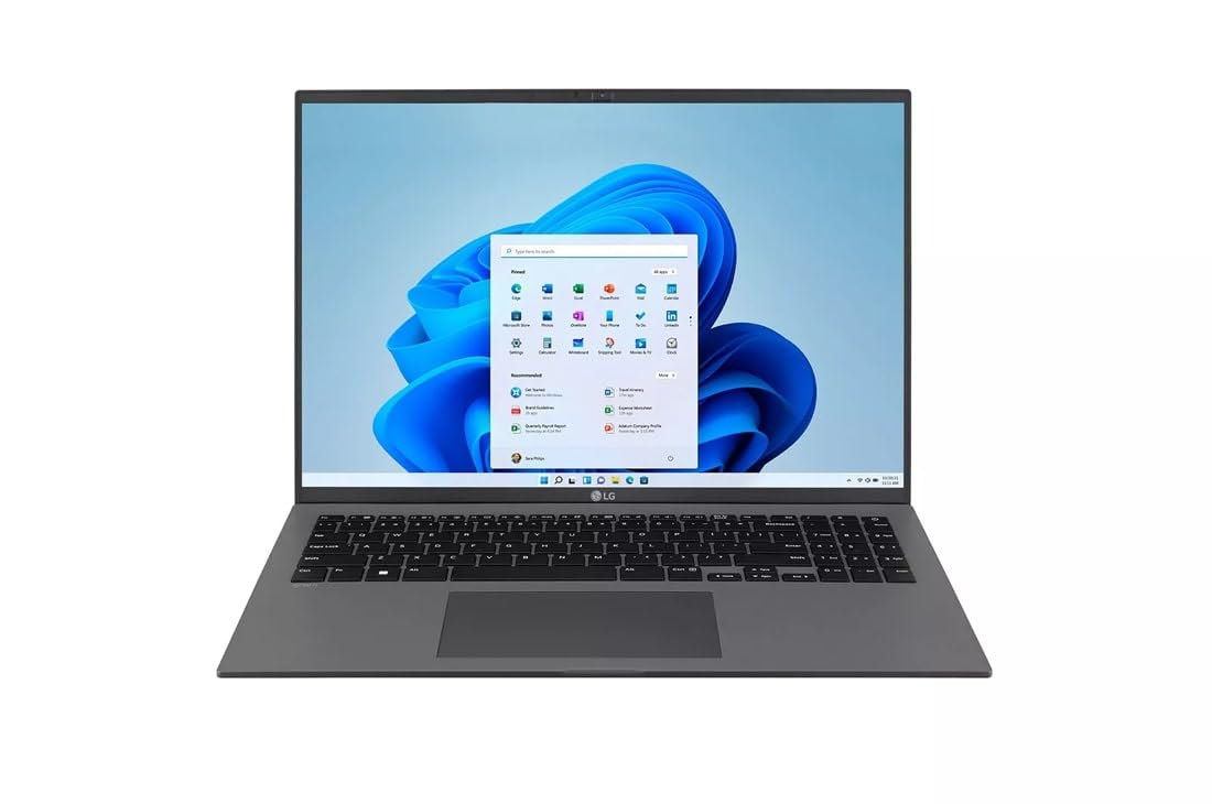 LG Gram (2022) 16Z90Q Ultra Lightweight Laptop, 16" (2560 x 1600) IPS Display, Intel Evo 12th Gen i5 1240P Processor, 16GB LPDDR5, 512GB NVMe SSD, FHD Webcam, WiFi 6E, Thunderbolt 4, Windows 11, Gray
