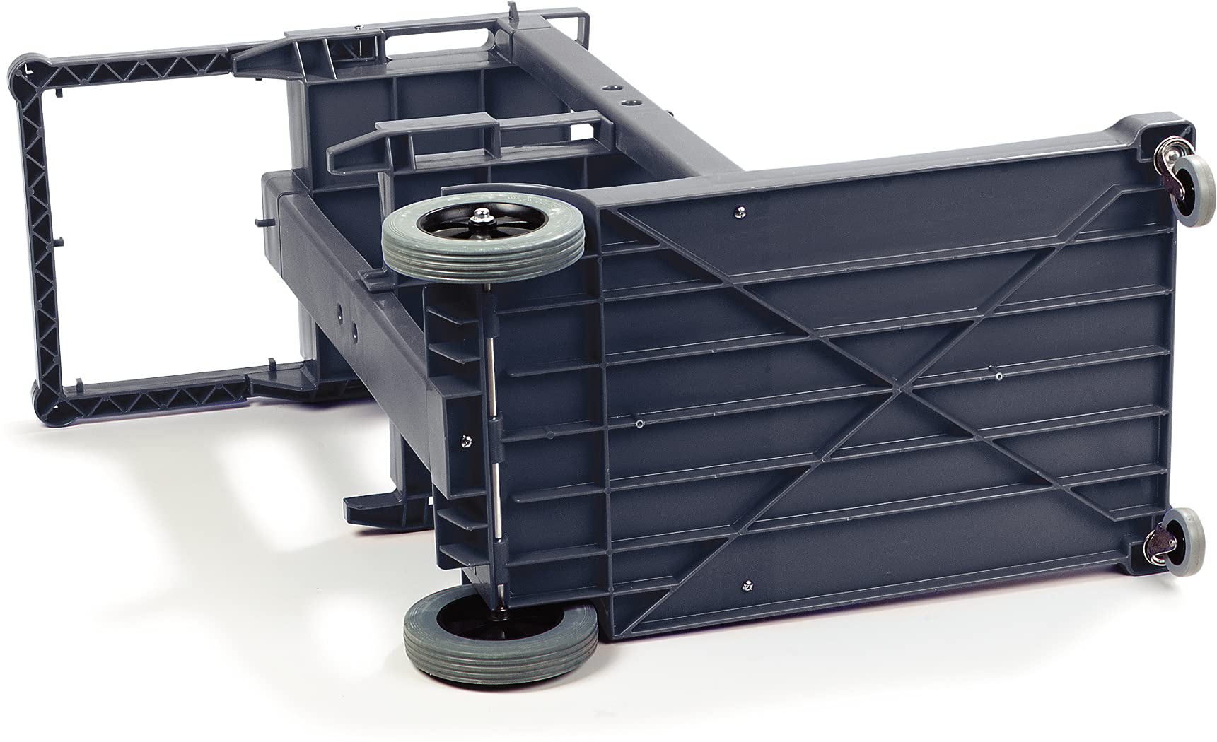 Carlisle FoodService Products Plastic Short Platform Janitorial Cart, 300 lbs Capacity, 45" x 19" x 39", Gray