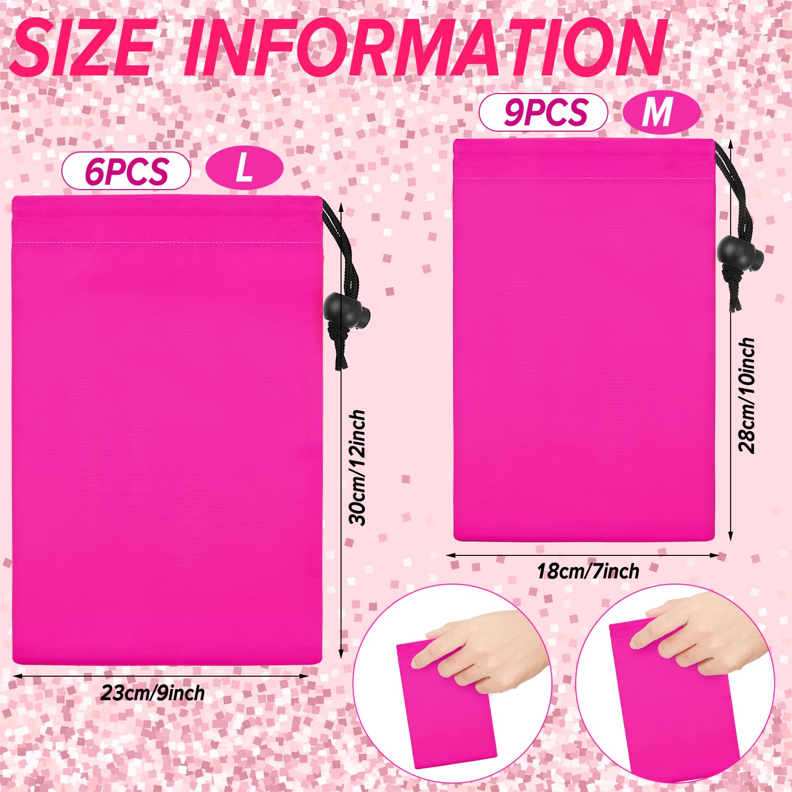 15 Pieces Adult Toy Storage Bags Microfiber Drawstring Storage Bags 2 Sizes Multi Purpose Toy Storage Bags Foldable Adult Toy Organizer Ditty Bag Microfiber Pouch for Toys Clothes Cosmetic Travel