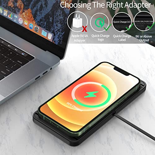 Wireless Charger,LEOSAN Wireless car Charger Charging pad 15w Non Slip qi Fast Charger for car Wireless Phone Charger for Android for iPhone 11/12/13/14 Pro Max Xs,Samsung Galaxy S20, S10+ Note 9,LG