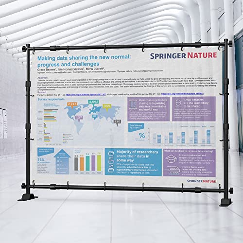 8'x8' Heavy Duty Backdrop Banner Stand,with Thicker Professional Large Telescopic Connecting Pipe,Fit Trade Show and Display Booth Exhibitor Background,with Carrying Bag(Black)