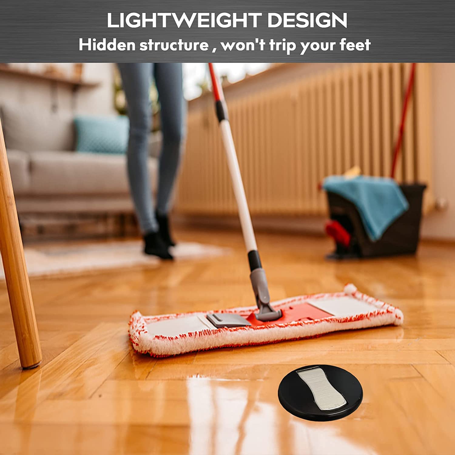 Magnetic Door Stop,Adjustable Door Stop,Invisible Magnetic Door Stop,with 2sets Adhesive No Drilling,for Heavy Duty Home Office Door (Black 2)
