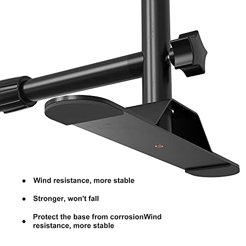 8'x8' Heavy Duty Backdrop Banner Stand,with Thicker Professional Large Telescopic Connecting Pipe,Fit Trade Show and Display Booth Exhibitor Background,with Carrying Bag(Black)