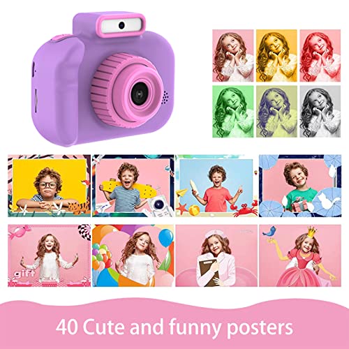 Nsxcdh 2.0inch Children's Digital Camera, Dual Front & Rear Cameras, 4800W HD Camera with 8X Digital Zoom for Photography & Video Recording, Children's