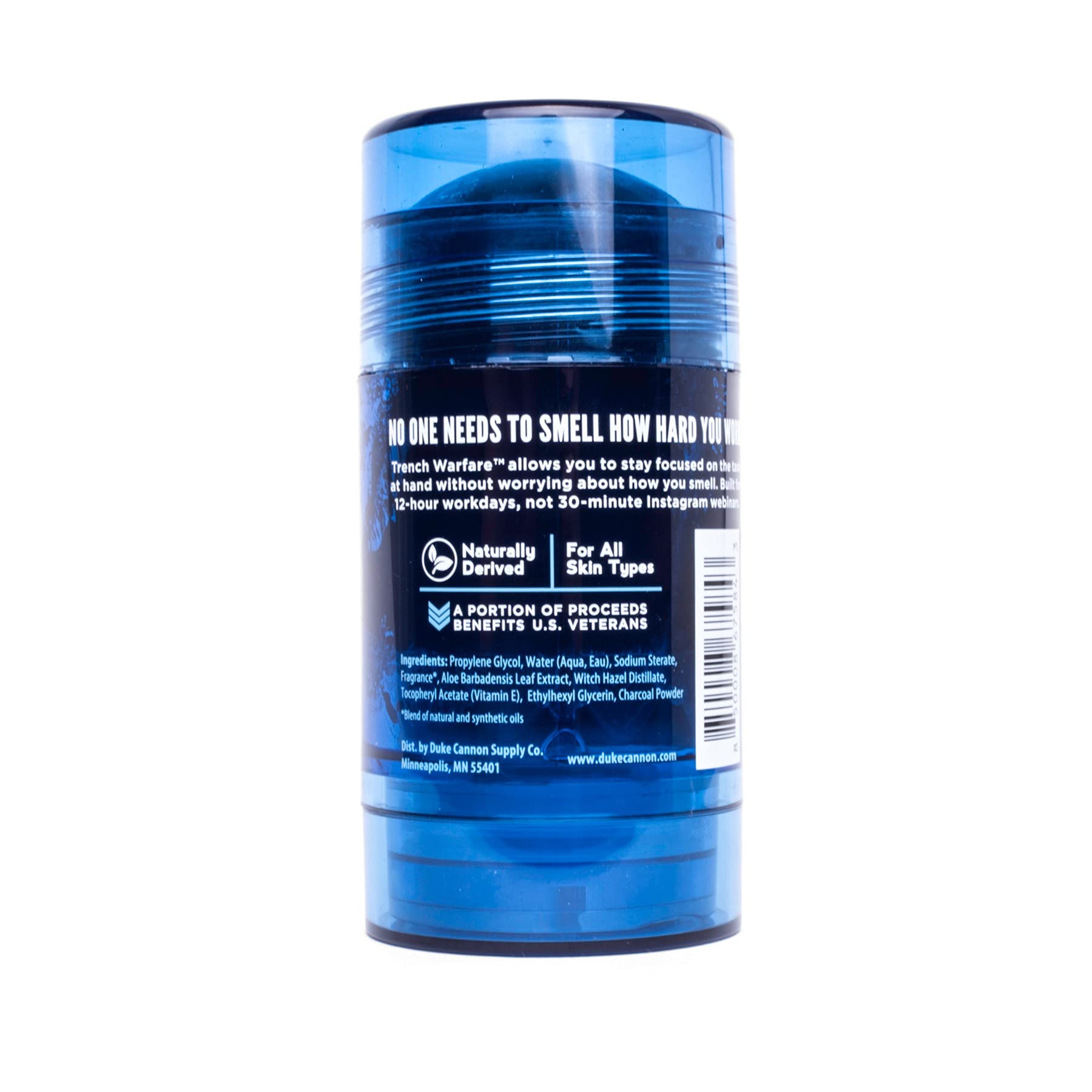 Duke Cannon Supply Co. Natural Charcoal Deodorant for Men, 2.75oz - Fresh Water & Neroli - Aluminum Free, Alcohol Free, Long-Lasting Solid Deodorant for Odor Protection