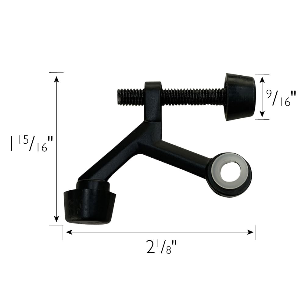 Design House 189068 Standard Hinge Pin Door Stop, 10-Pack, Matte Black, 10 Piece